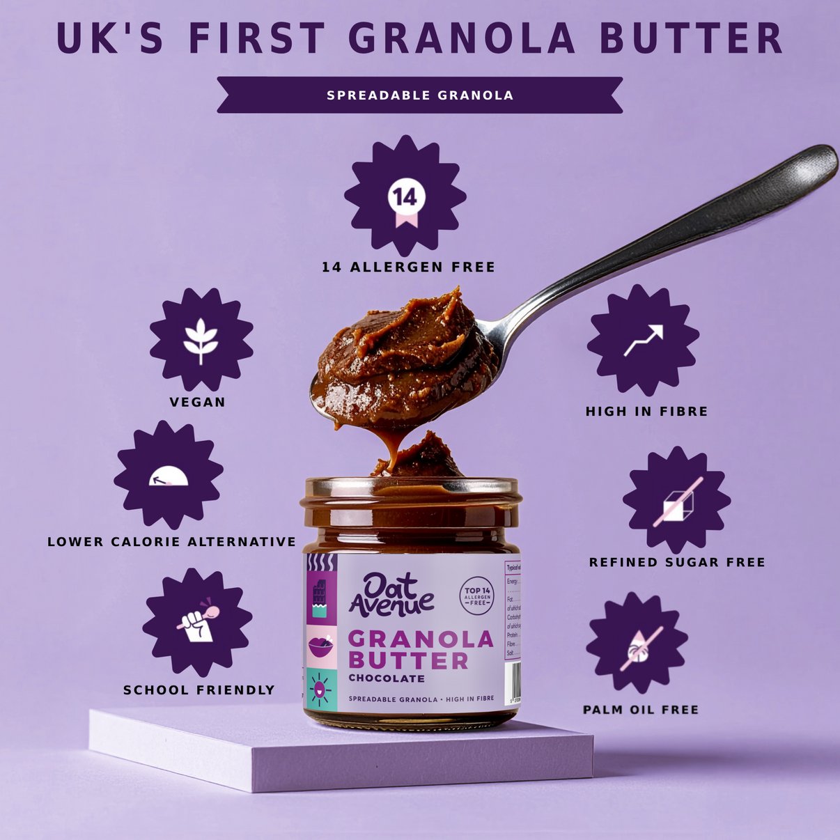 Chocolate Granola butter | The perfect nut free spread | Oat Avenue ...
